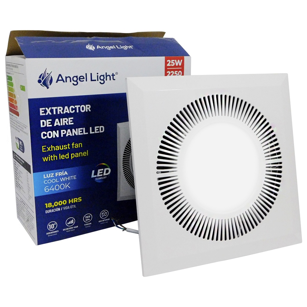 EXTRACTOR DE AIRE 10" CON PANEL LED ANGEL LIGHT | Litani Import Export